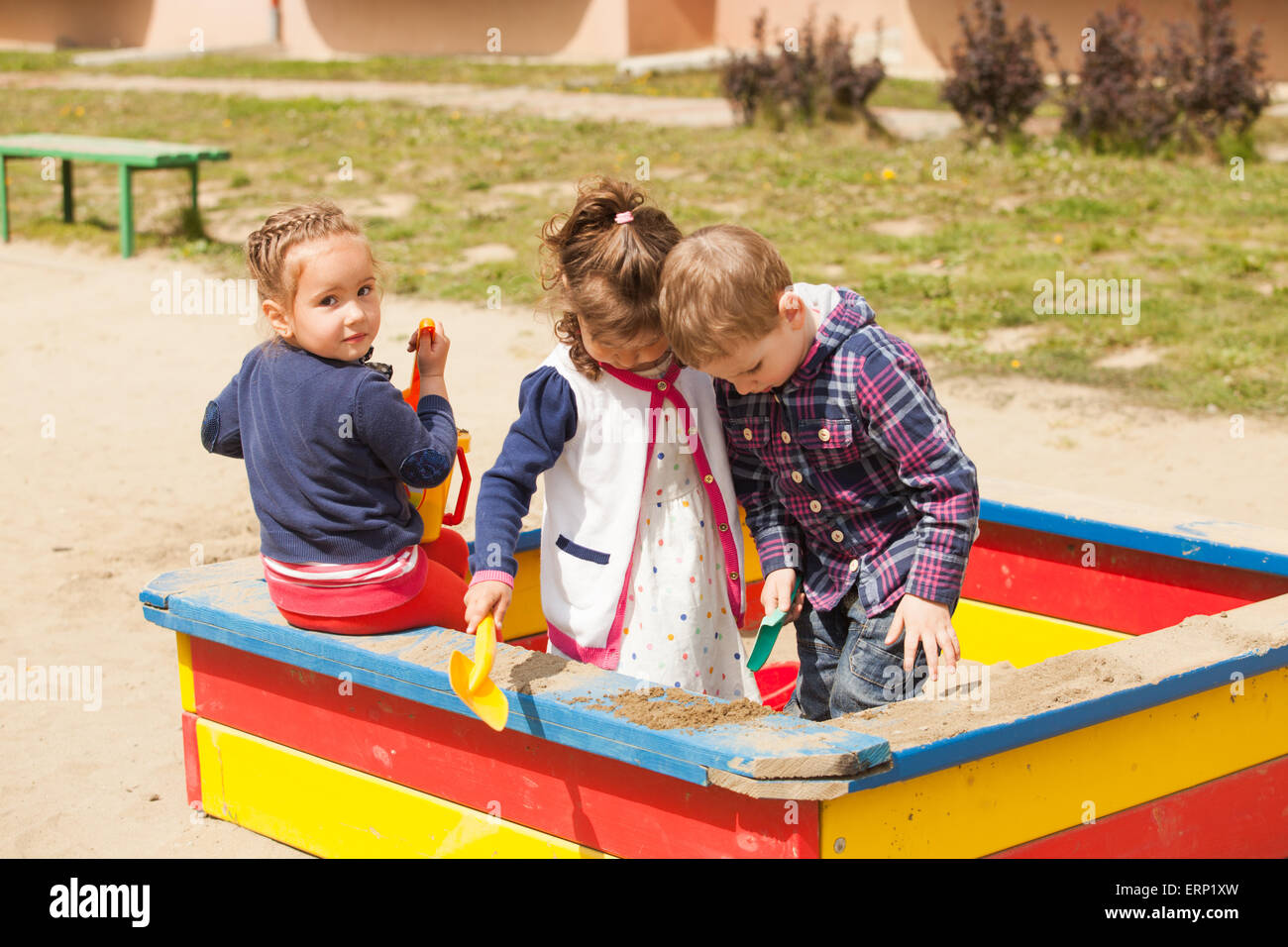playing in the sandbox Stock Photo - Alamy