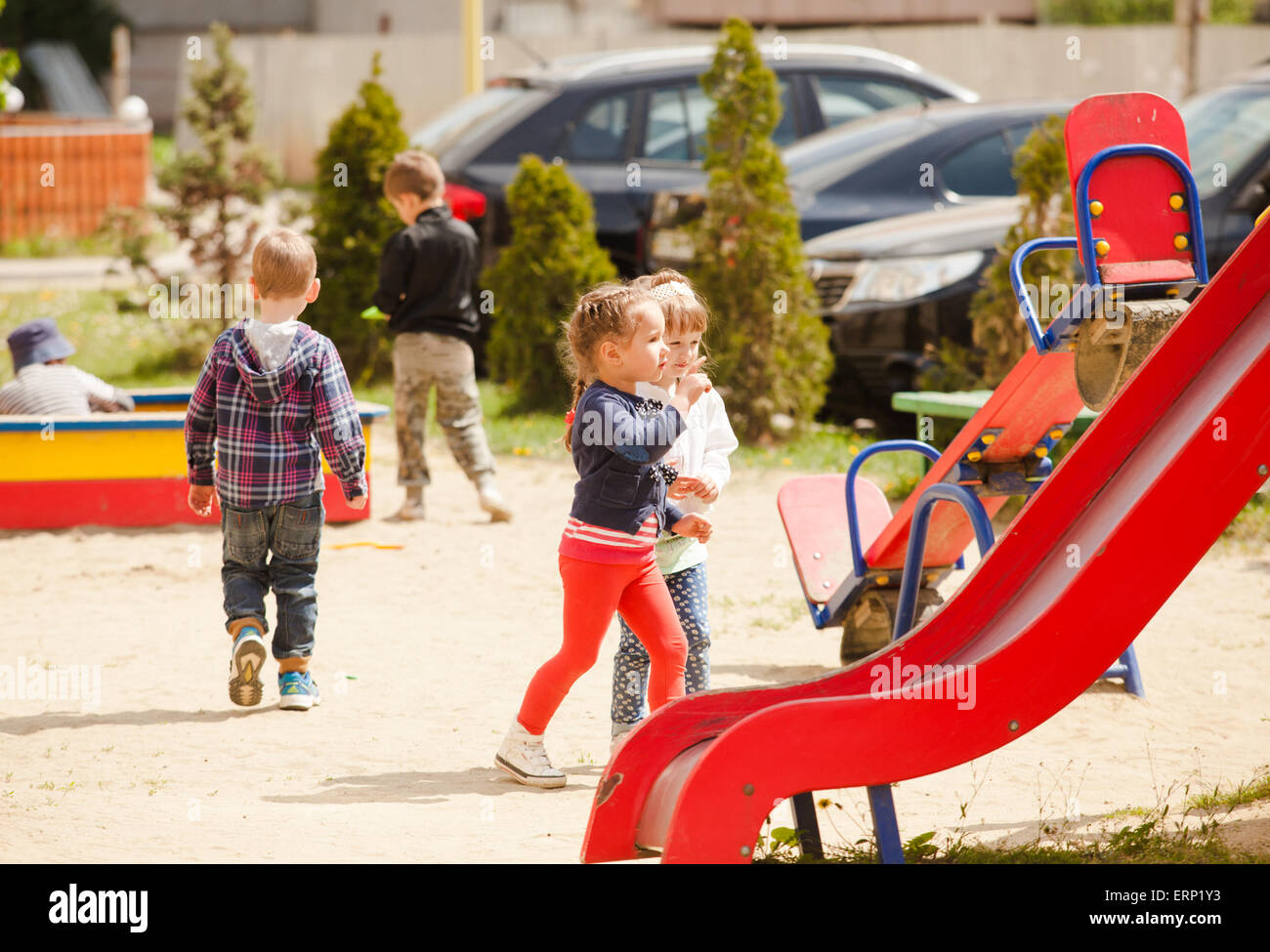 Children at the playground Stock Photo - Alamy