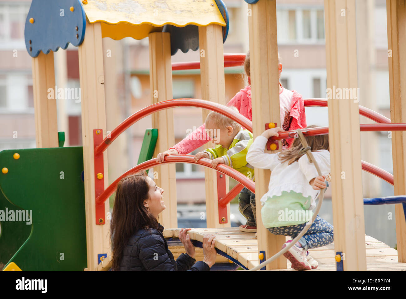 Children at the playground Stock Photo - Alamy