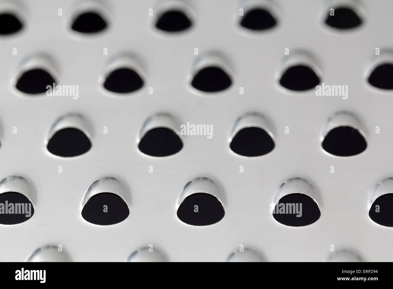 Closeup of cheese grater, abstract metal, shallow depth of field Stock ...