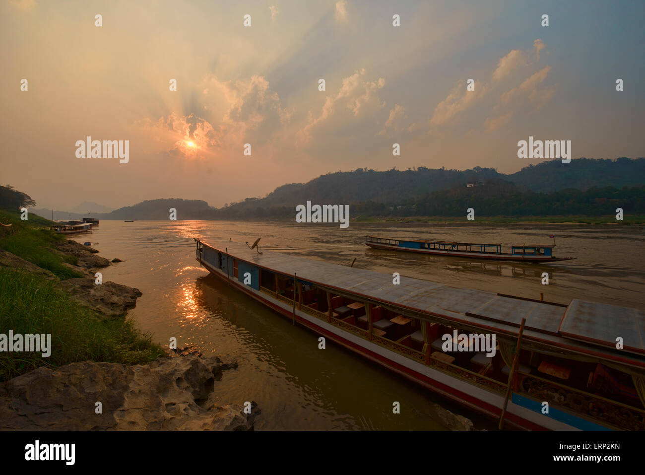 Laos sunset hi-res stock photography and images - Alamy