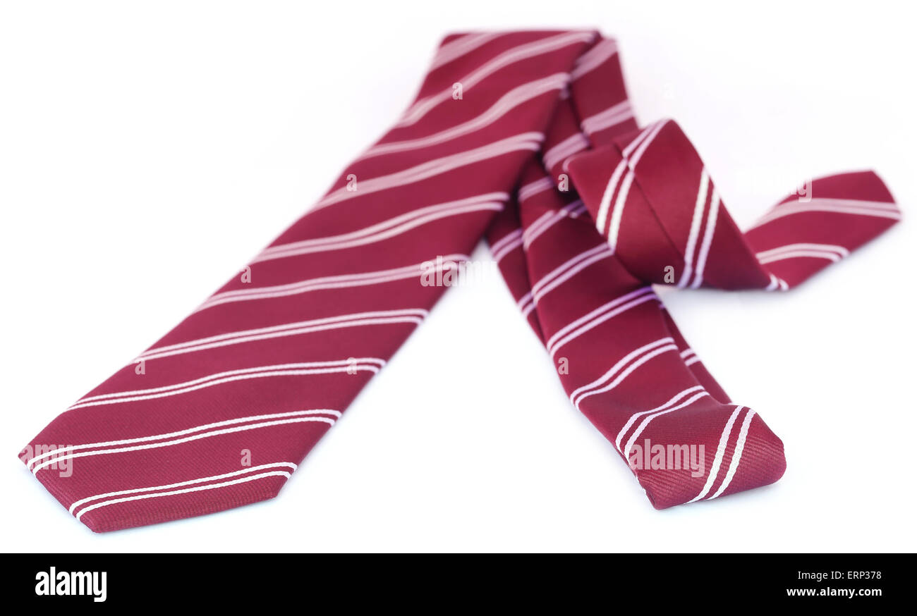 Close up of a necktie over white background Stock Photo - Alamy