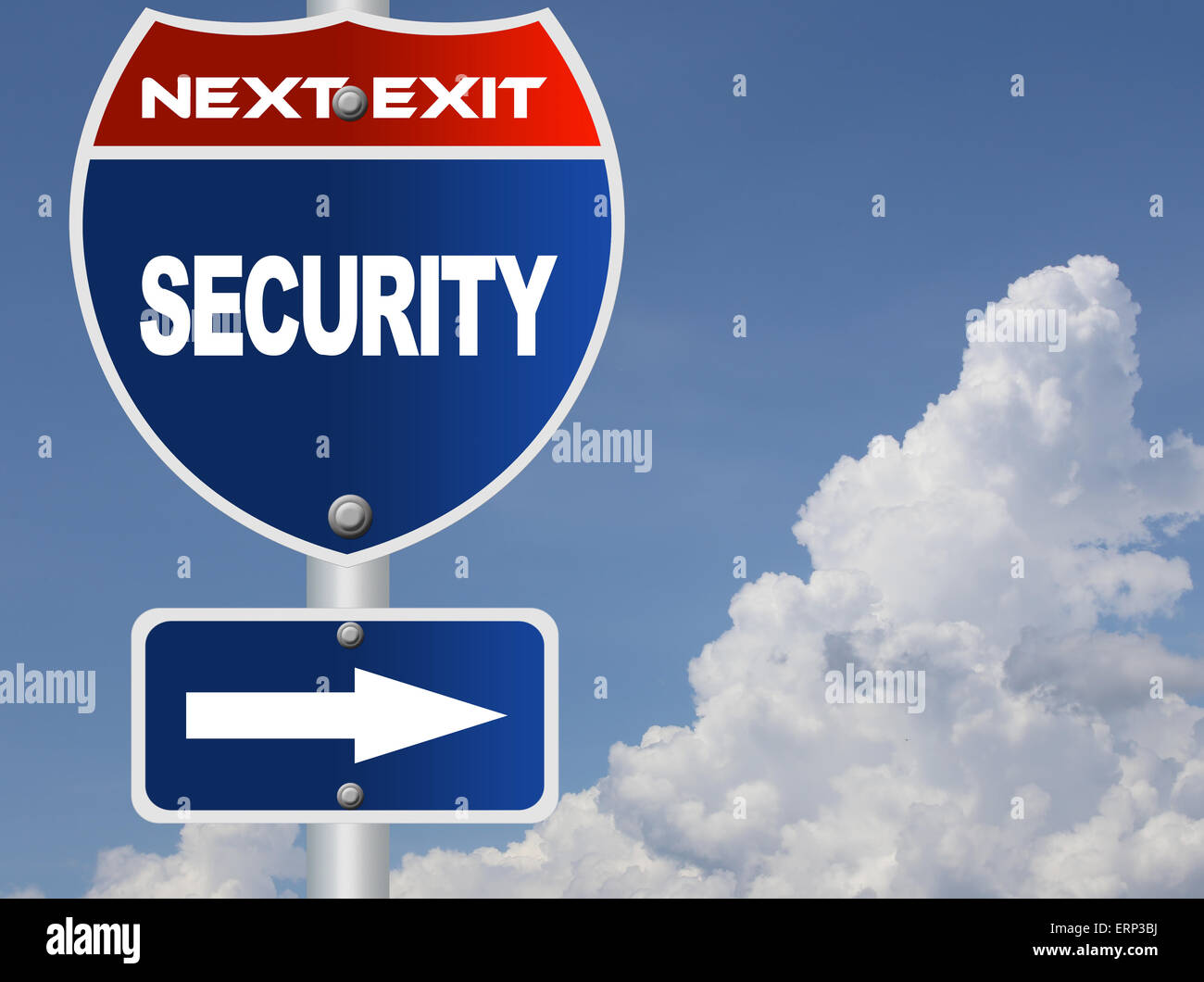 Security road sign Stock Photo - Alamy