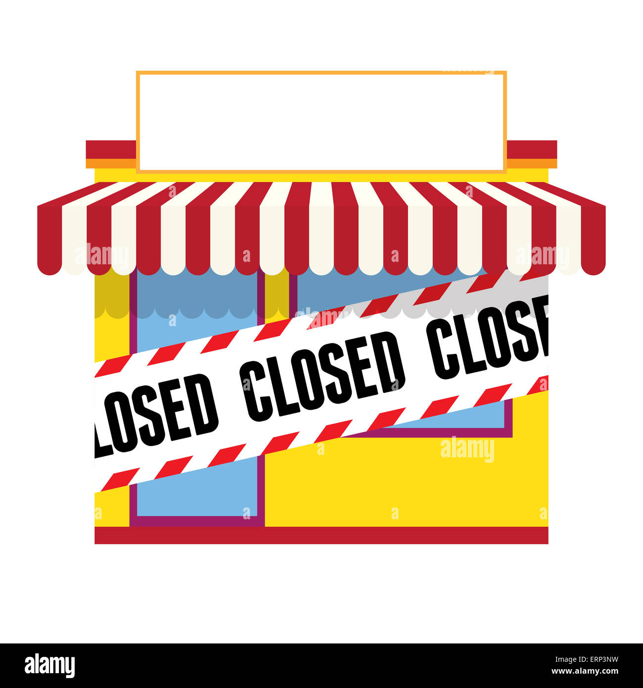 Vector illustration of a closed store with copyspace Stock Photo - Alamy