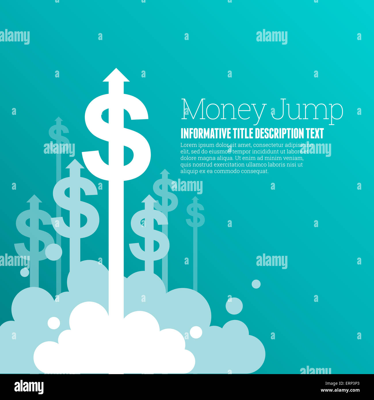 Vector illustration of dollar currency signs with upward arrows Stock ...