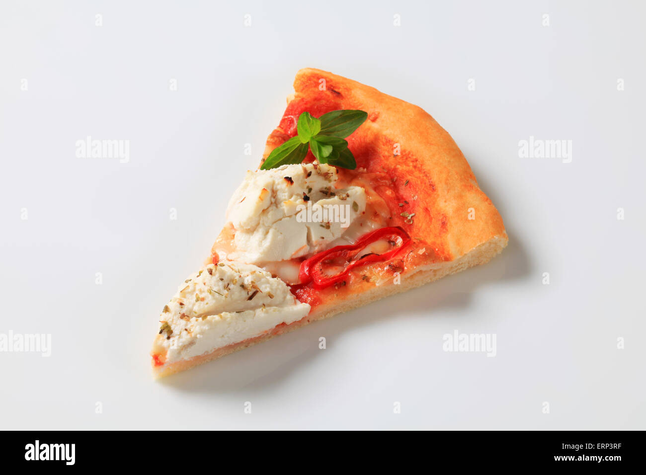 Slice of pizza on a slice server Stock Photo - Alamy