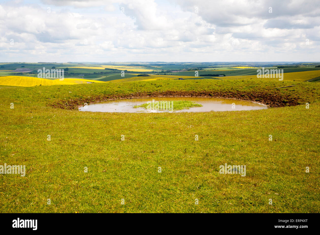 Dew pond water supply on the top of Tan Hill, All Cannings, Wiltshire ...