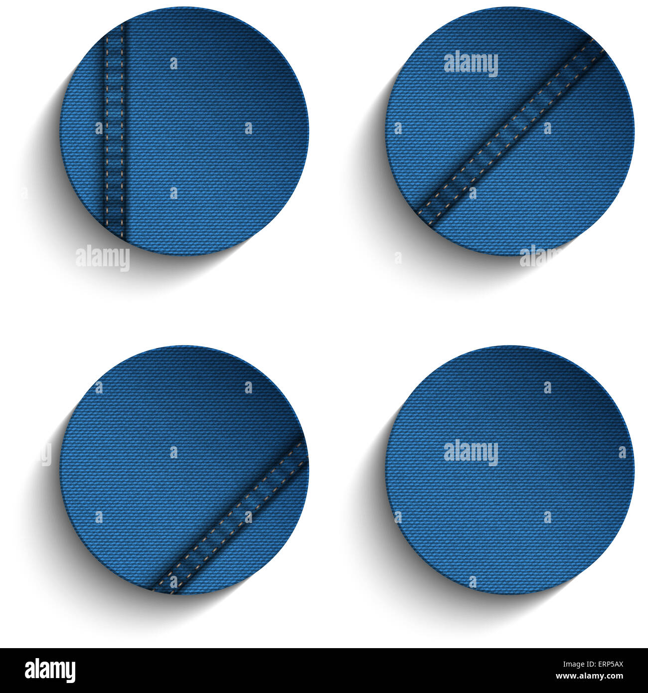 Vector - Jeans Circle Blue Denim Button Stock Photo - Alamy