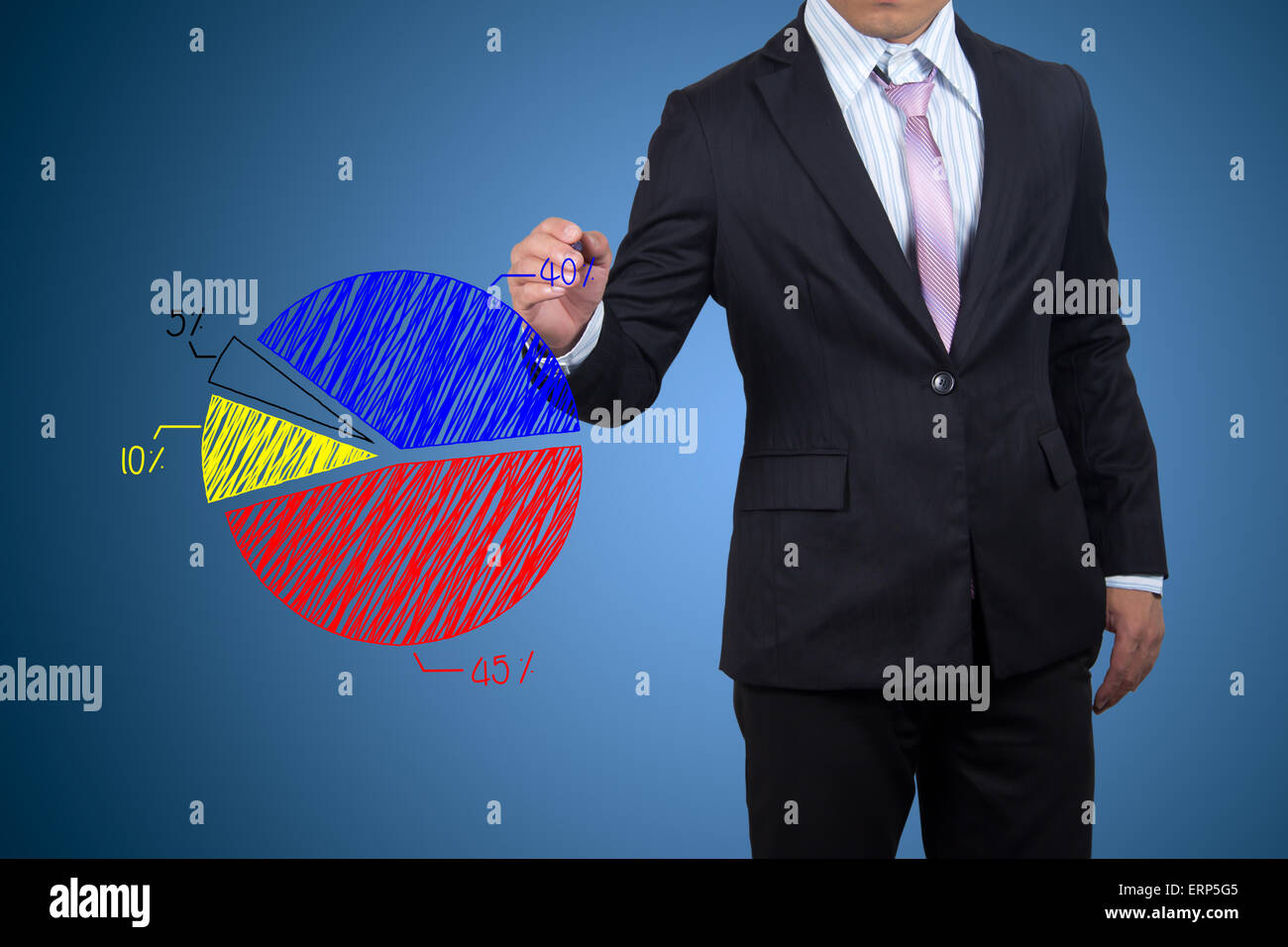 Male hand drawing a chart Stock Photo - Alamy