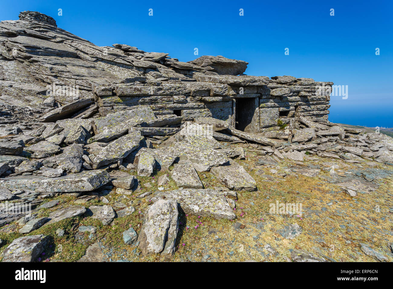 The famous prehistoric dragon houses on top of mountain Ochi against a ...
