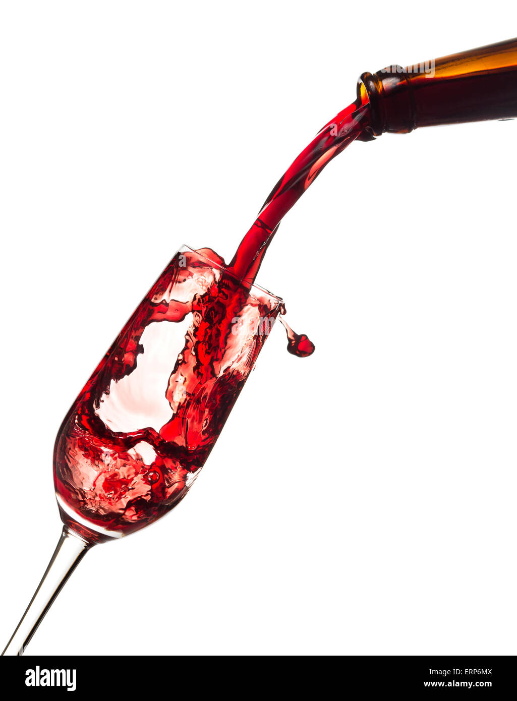 Pink wine flowing glass hi-res stock photography and images - Alamy