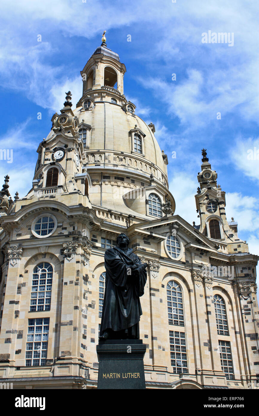 Martin Luther statue in Dresden Stock Photo - Alamy