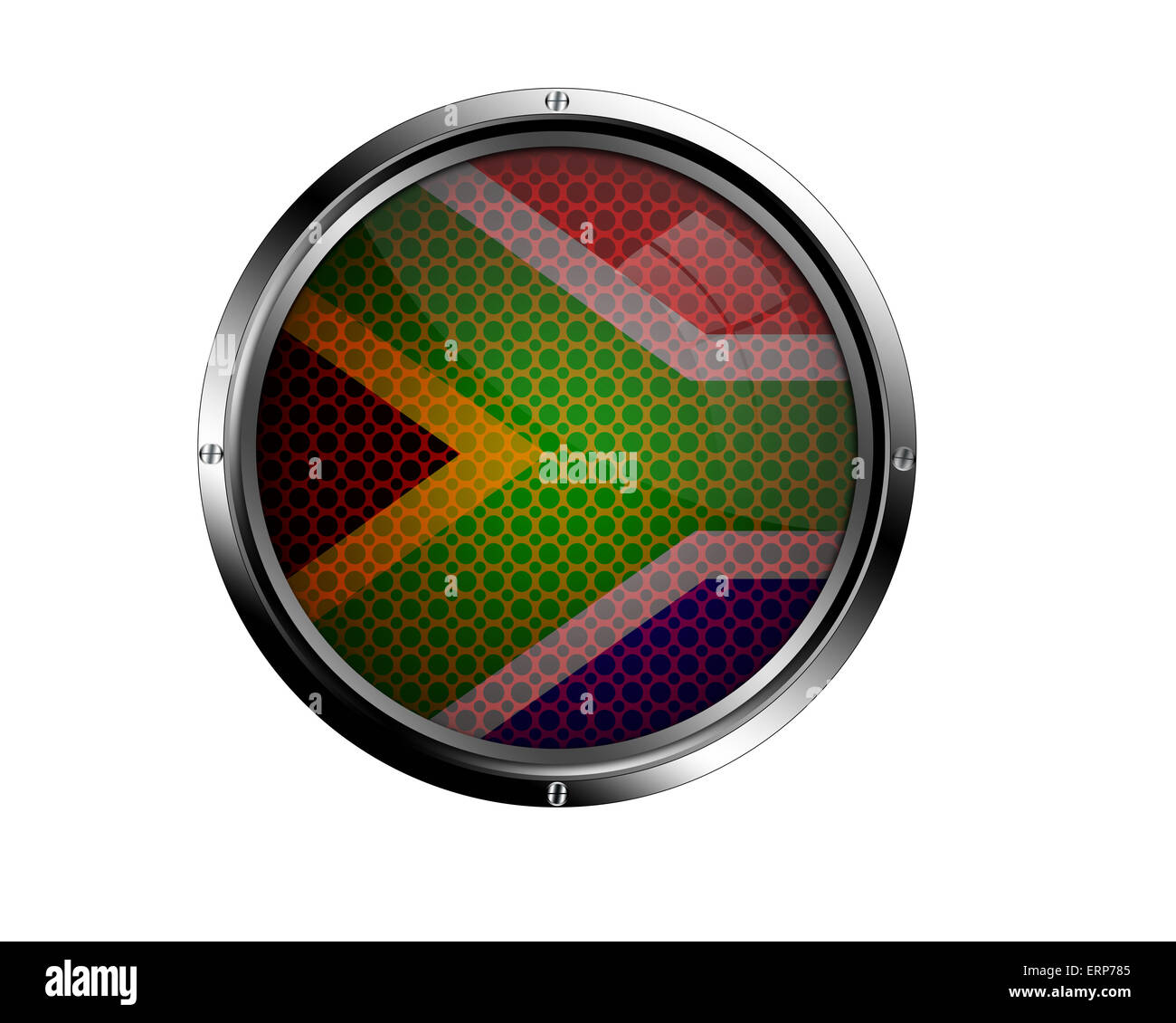 South African flag button Stock Photo - Alamy