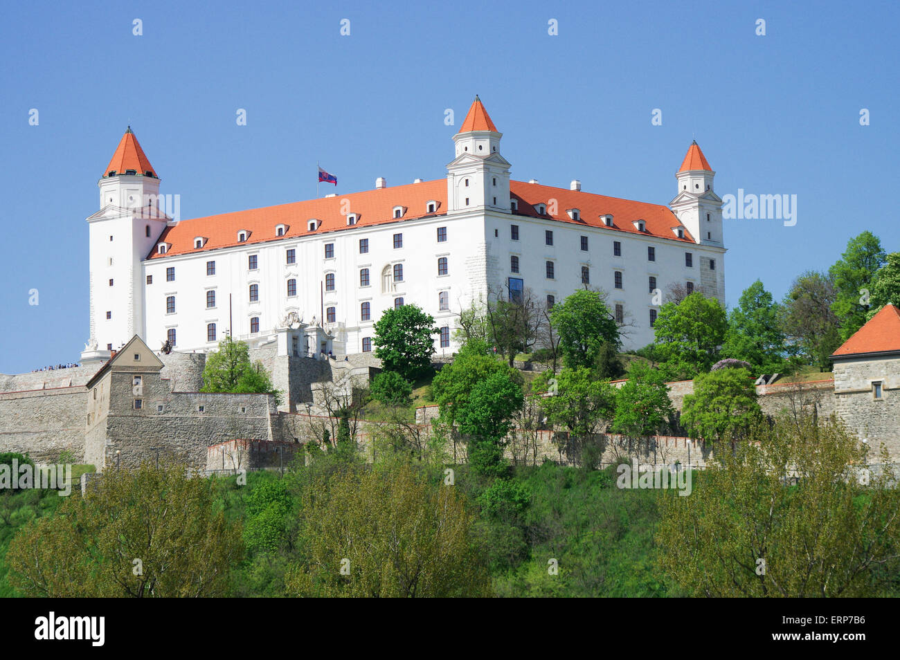 Bratislava Castle seen from river Danube Stock Photo - Alamy Bratislava Castle seen from river Danube Stock Photo - Alamy