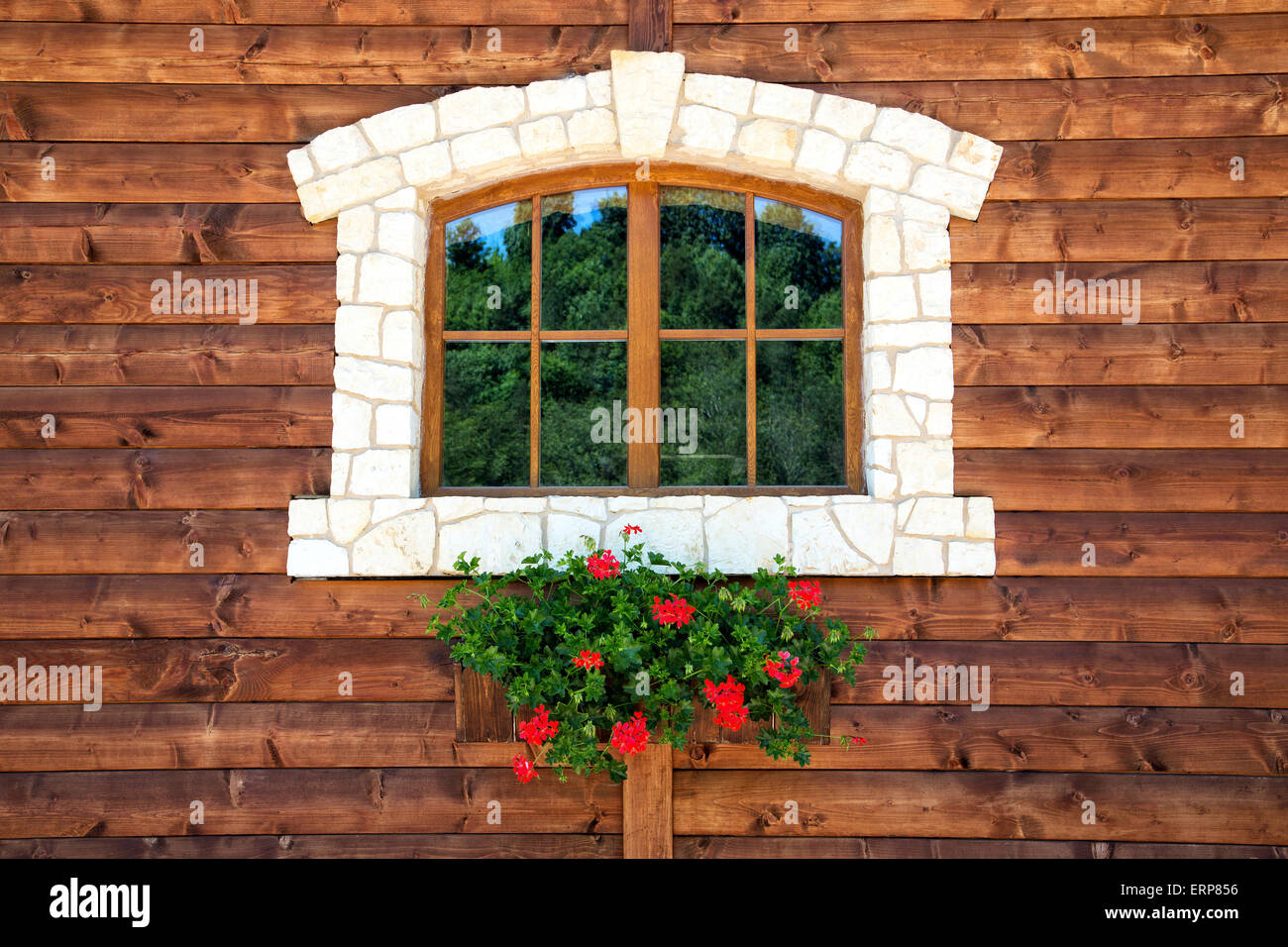 Window with flowers Stock Photo - Alamy