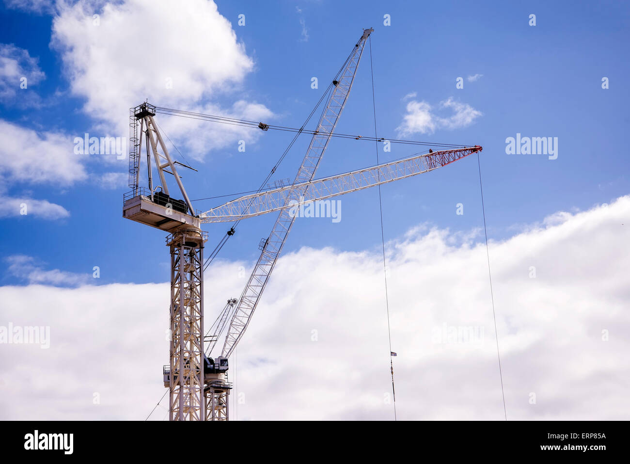 View at the construction crane Stock Photo - Alamy