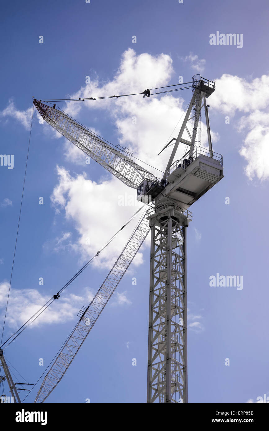 View at the construction crane Stock Photo - Alamy