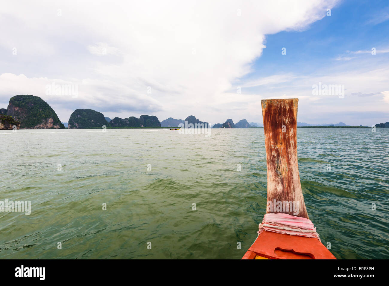 Natural landscape, beautiful sea in the evening during a boat tour at ...
