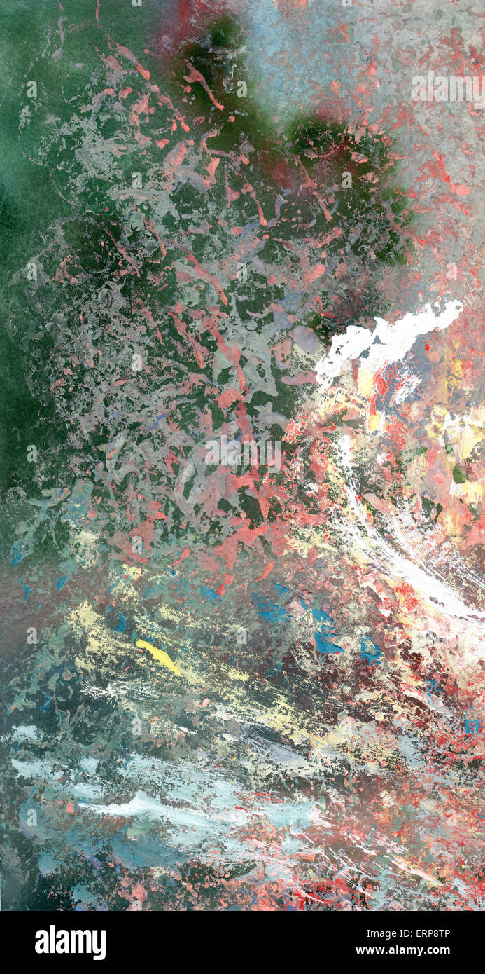 Paint layer on paper. Fragment of painting Stock Photo - Alamy