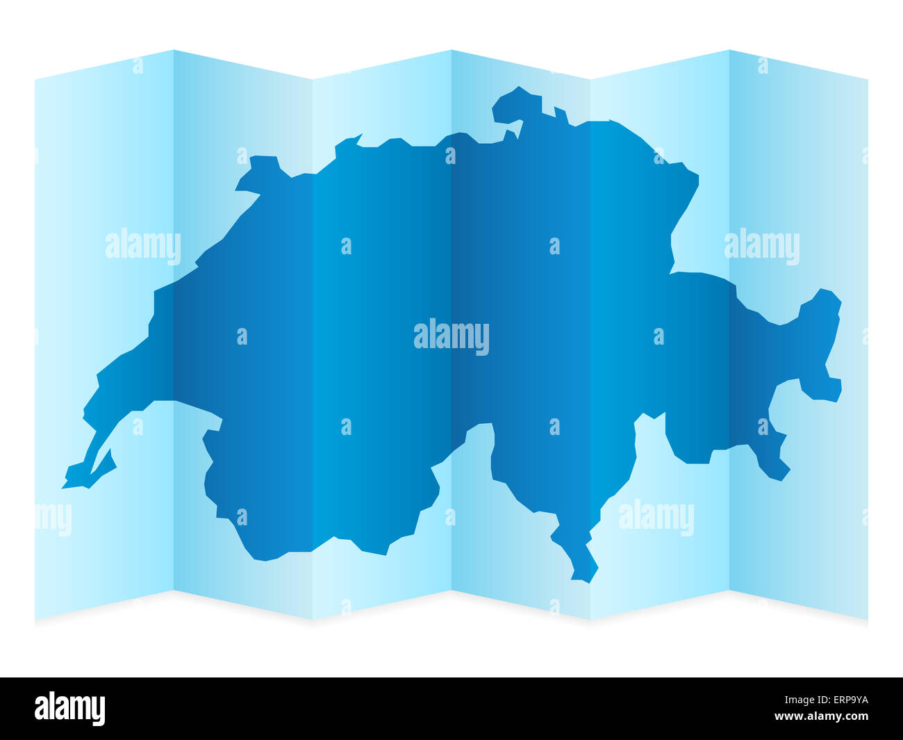 Switzerland on a map Cut Out Stock Images & Pictures - Alamy