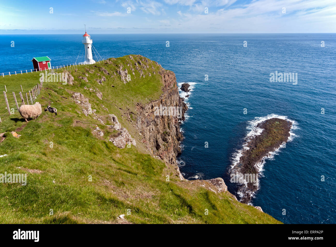 Faroe Islands, landscape at Akraberg lighthouse Stock Photo - Alamy
