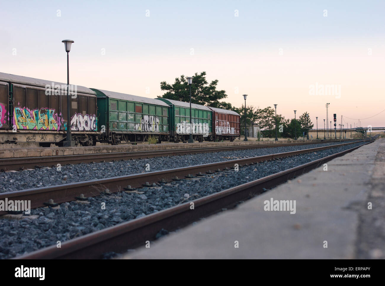 Graffiti train hi-res stock photography and images - Alamy