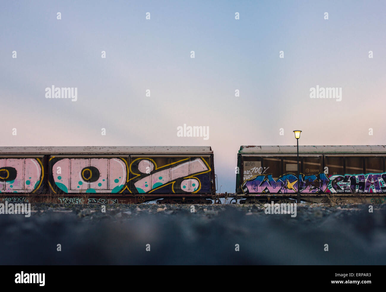 Graffiti train hi-res stock photography and images - Alamy