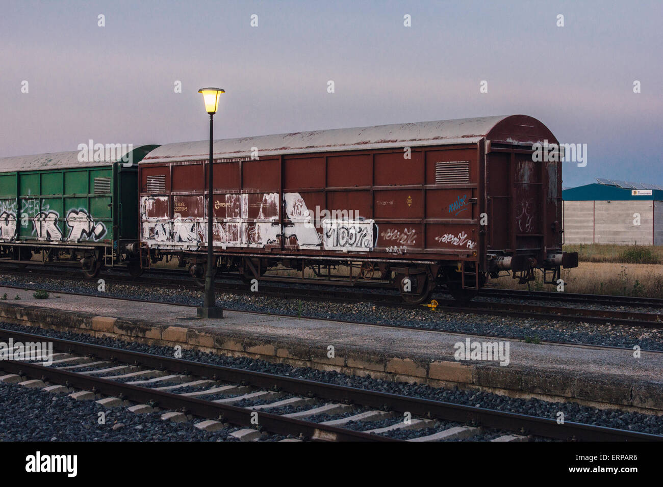 Old Graffiti Train Stock Photo - Alamy