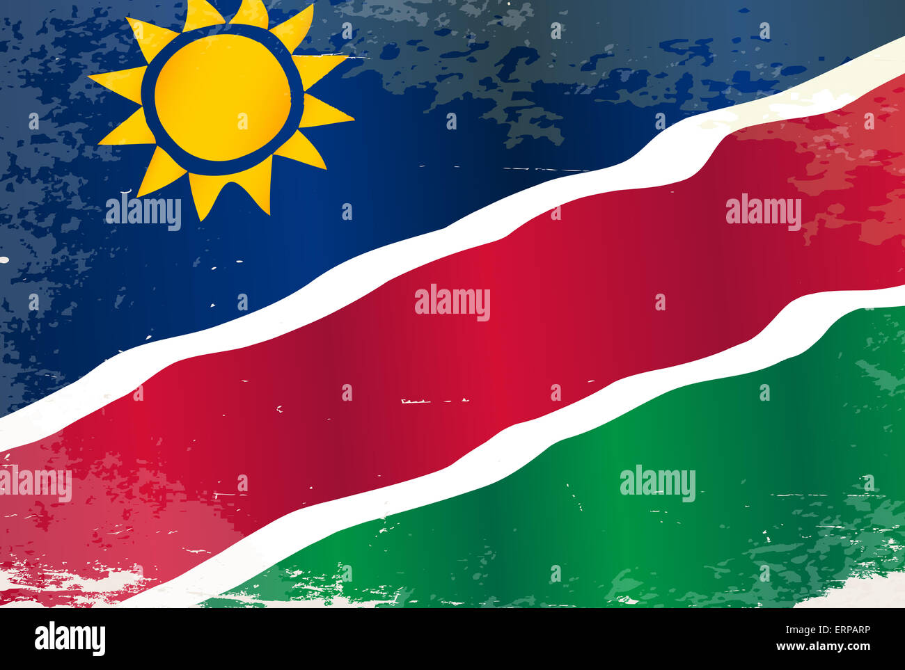 The flag of the African country of Namibia Stock Photo - Alamy