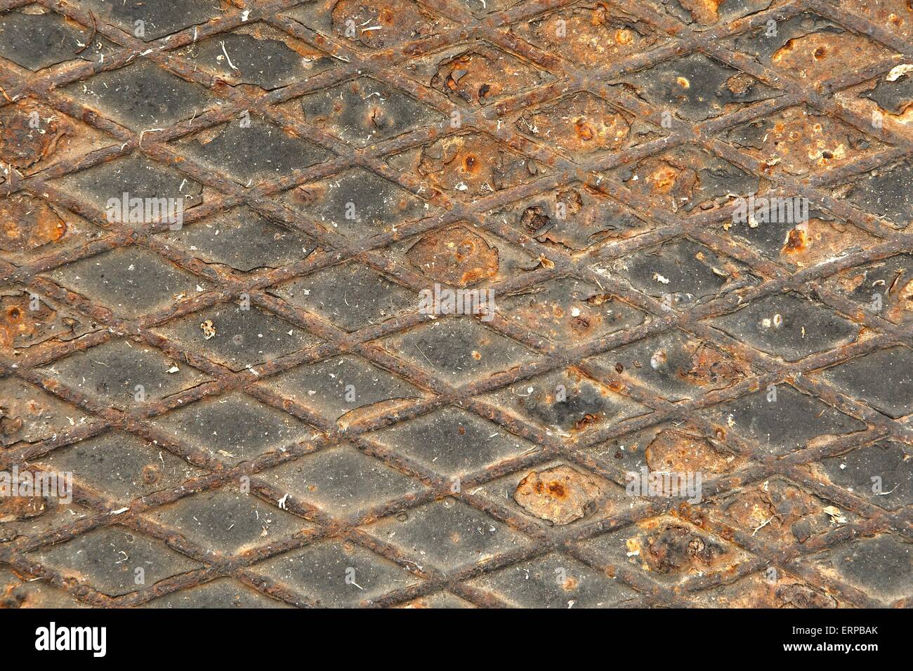 Rusty metal grid Stock Photo - Alamy