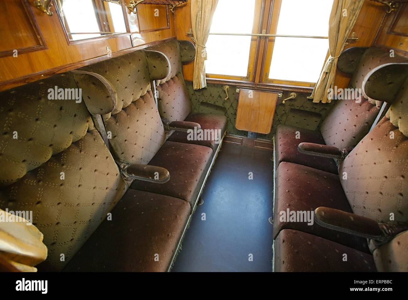 Vintage Train Interior Stock Photo - Alamy