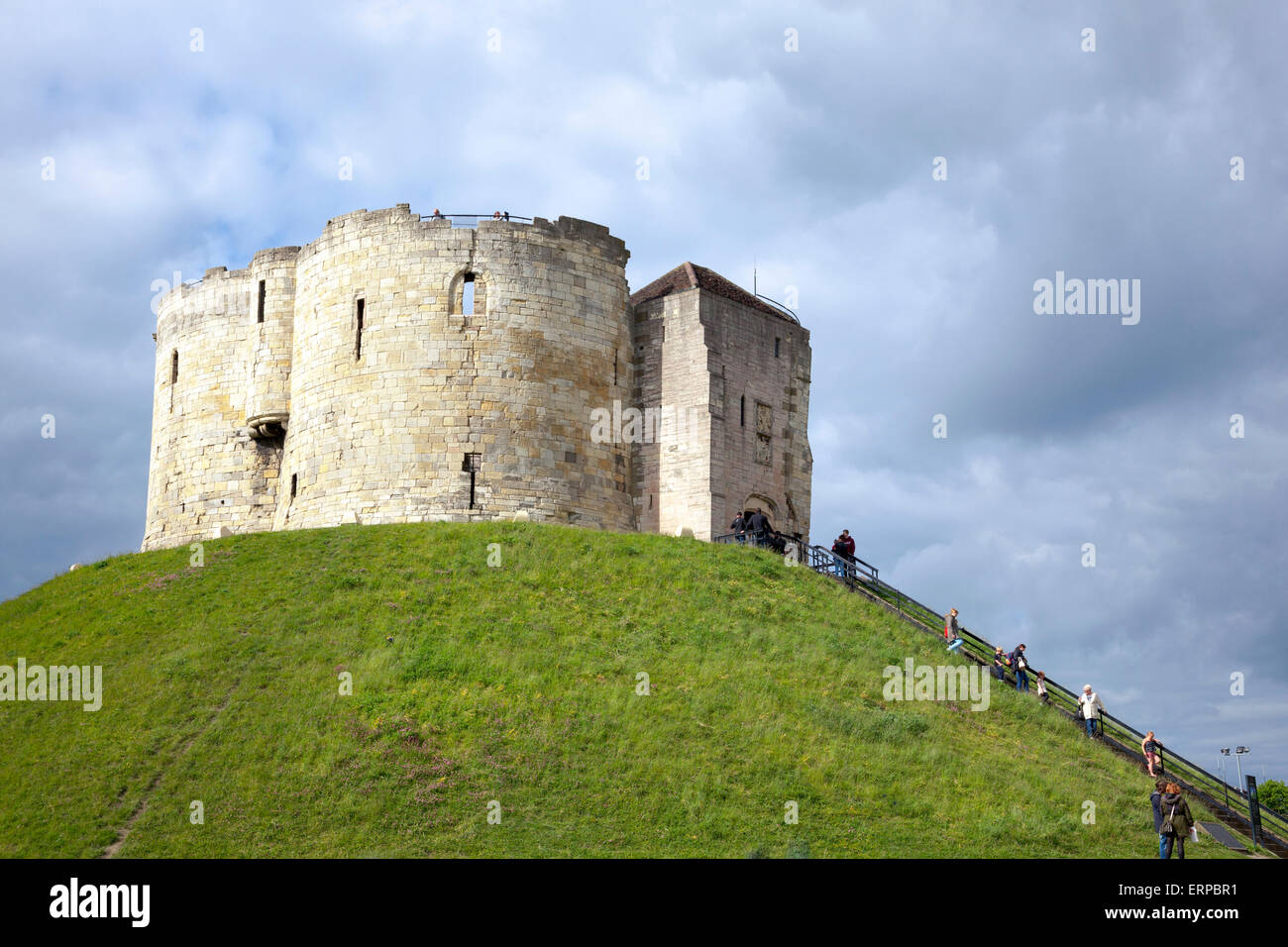 Clifford's Tower the keep of York Castle in York, England Stock Photo ...