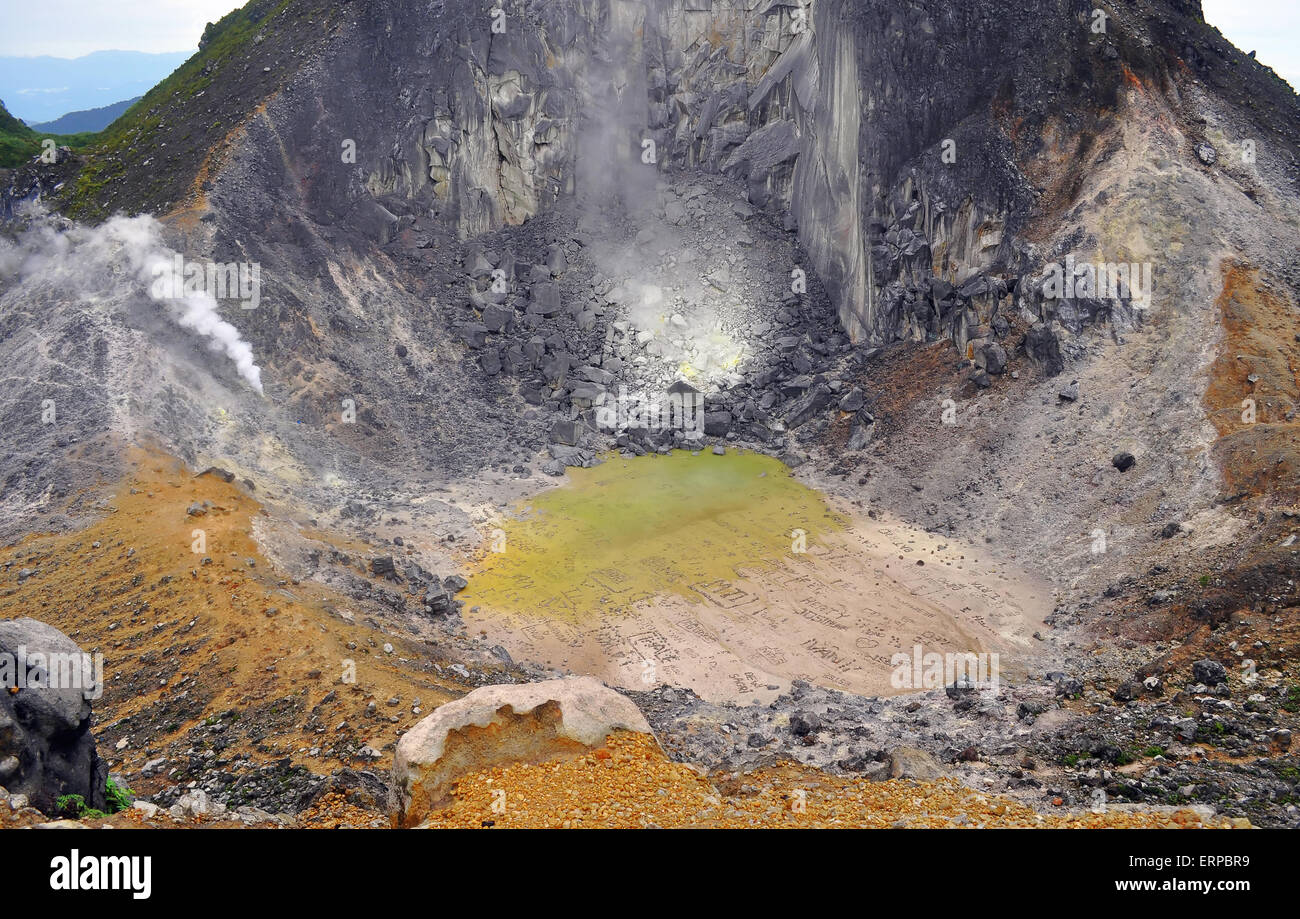 Sibayak volcano. Berastagi in northern Sumatra. Indonesia Stock Photo ...