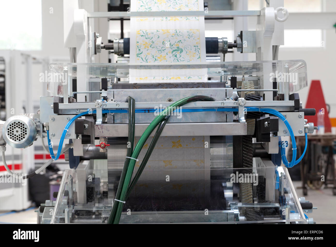 detail of roll printing machine Stock Photo - Alamy