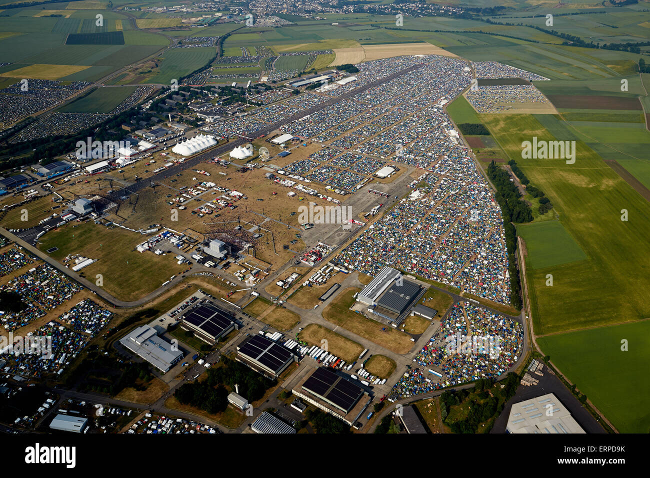 Mendig, Germany. 06th June, 2015. An aerial shot of a former military ...