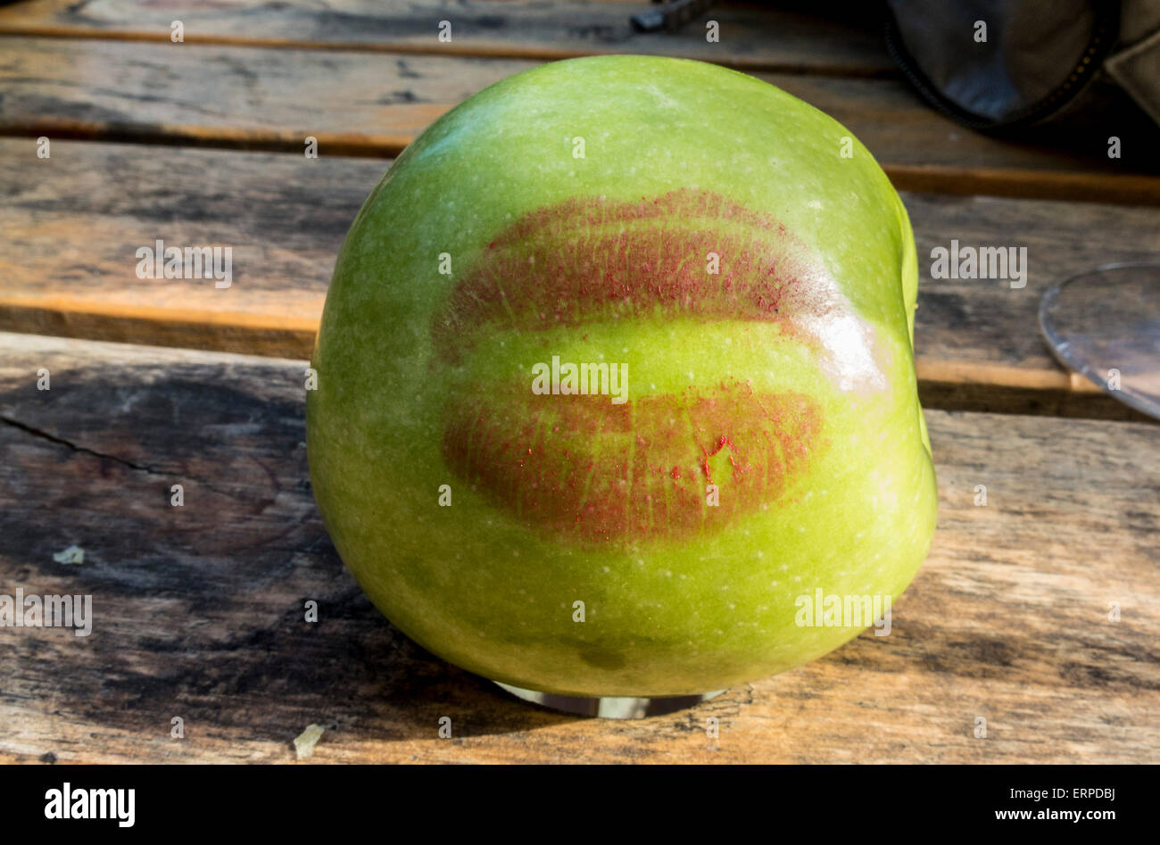 Kiss lips kissing red lipstick hi-res stock photography and images - Alamy