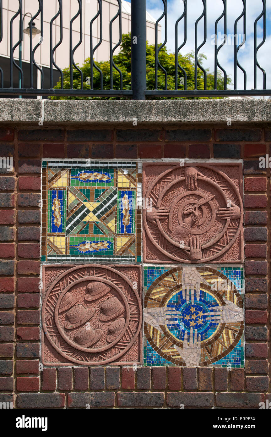 Heritage mural in Luton town centre, Bedfordshire, England, UK Stock ...