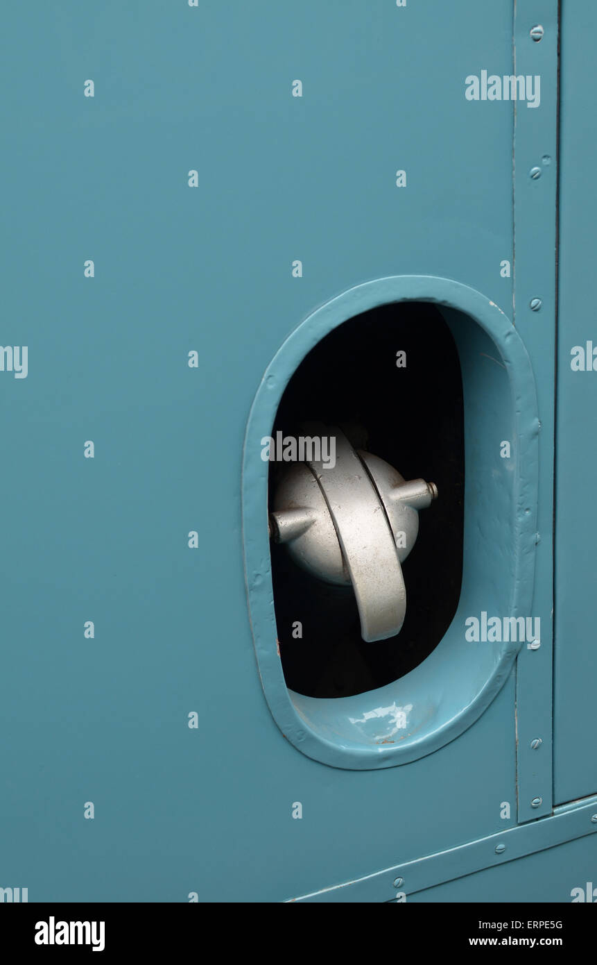 Commercial public transport bus with diesel fuel filler cap Stock Photo ...