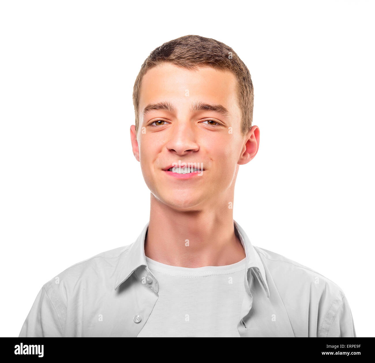 Young Man Smiling Stock Photo - Alamy