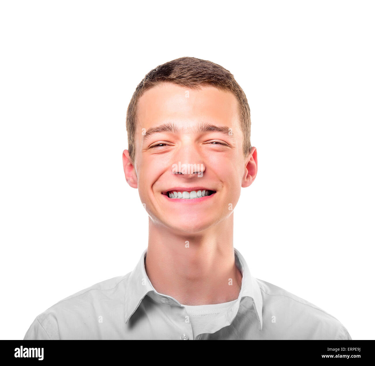 Young Man Smiling Stock Photo - Alamy