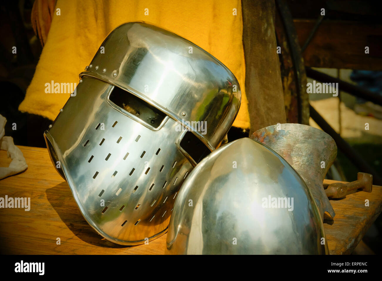 Medieval helmets hi-res stock photography and images - Alamy
