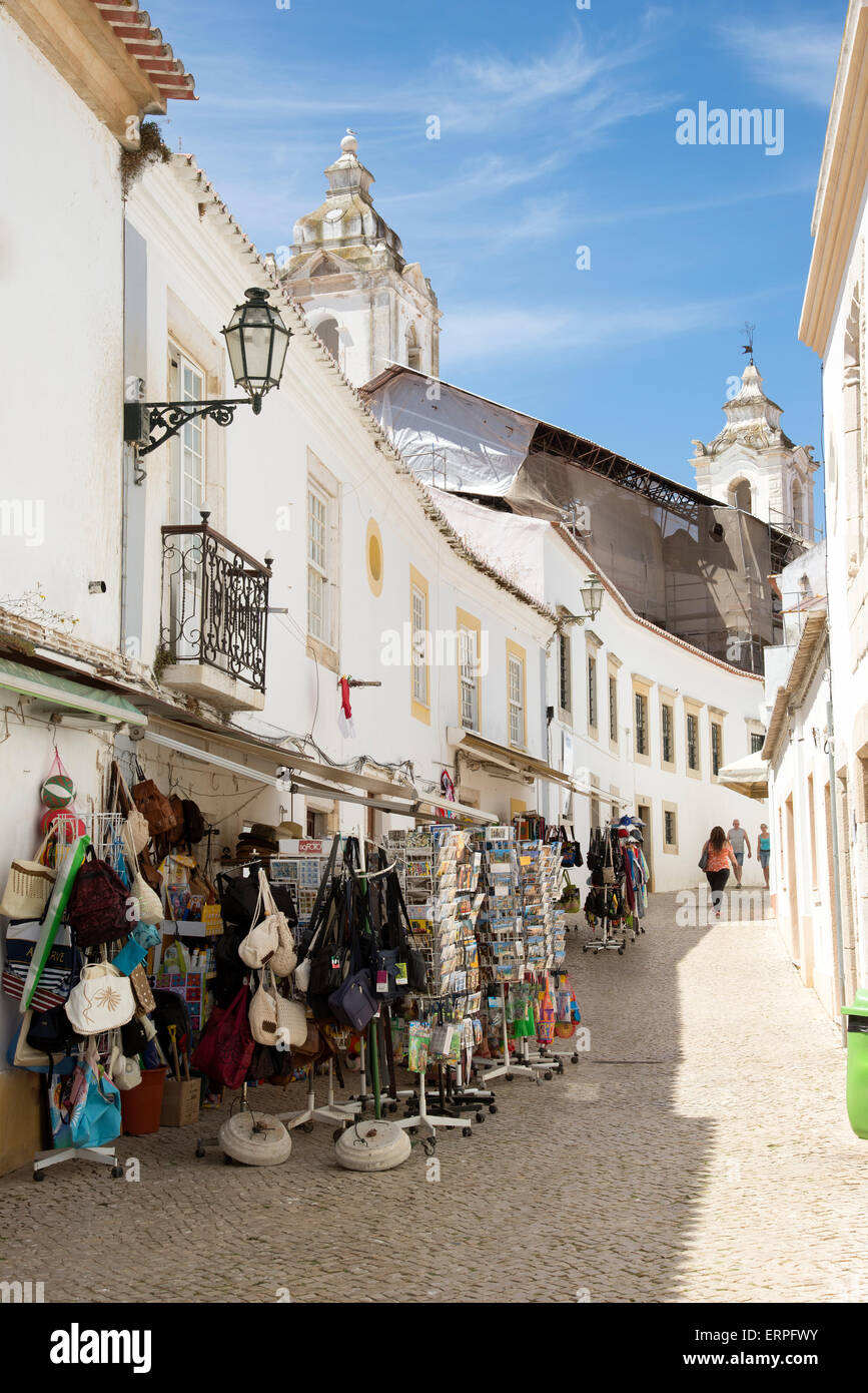 Old historic area of Lagos on the Algarve in southern Portugal Stock ...
