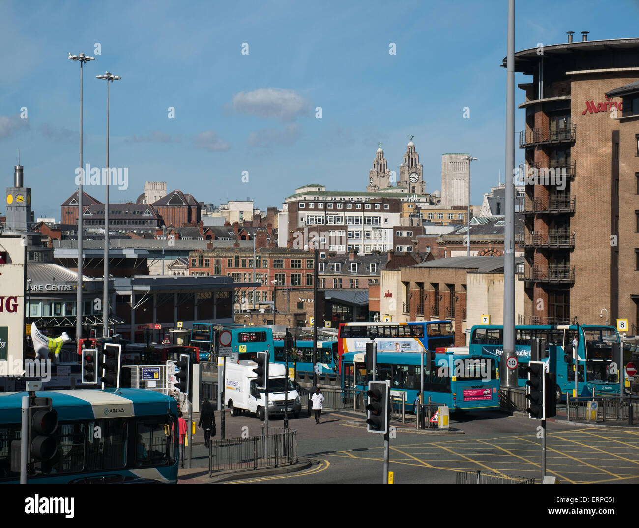 Liverpool bus station at Queen Square Stock Photo - Alamy