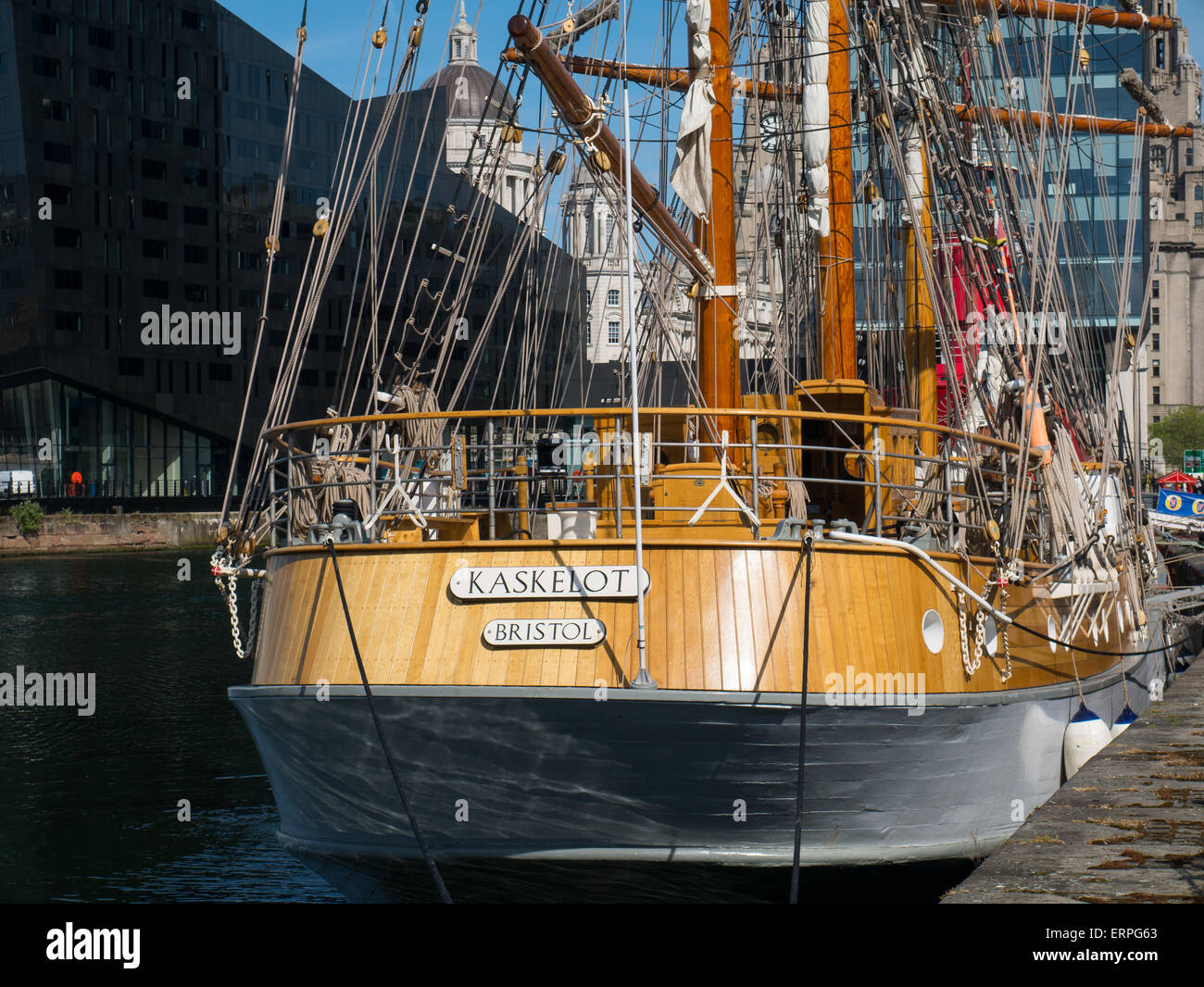Kaskelot tall ship moored at Canning Dock, Liverpool Stock Photo - Alamy