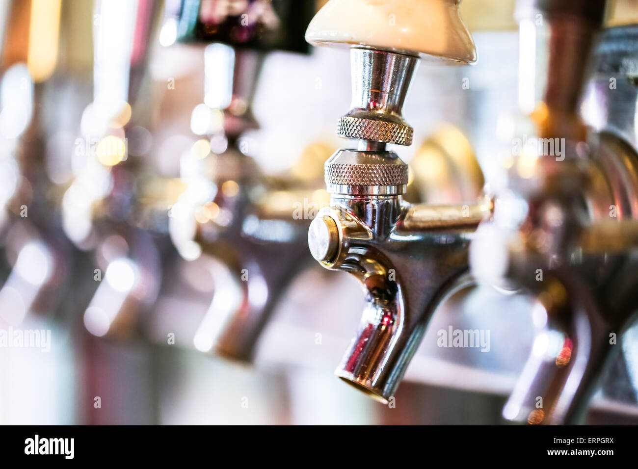 Close up of beer lines for draft beer in restaurant Stock Photo - Alamy