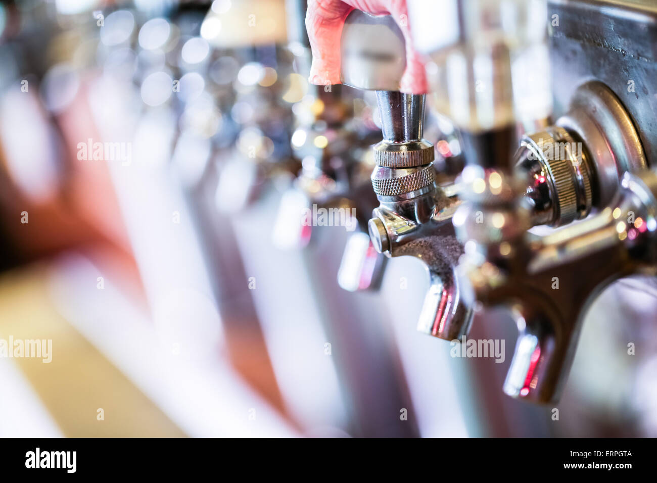 Close up of beer lines for draft beer in restaurant Stock Photo - Alamy