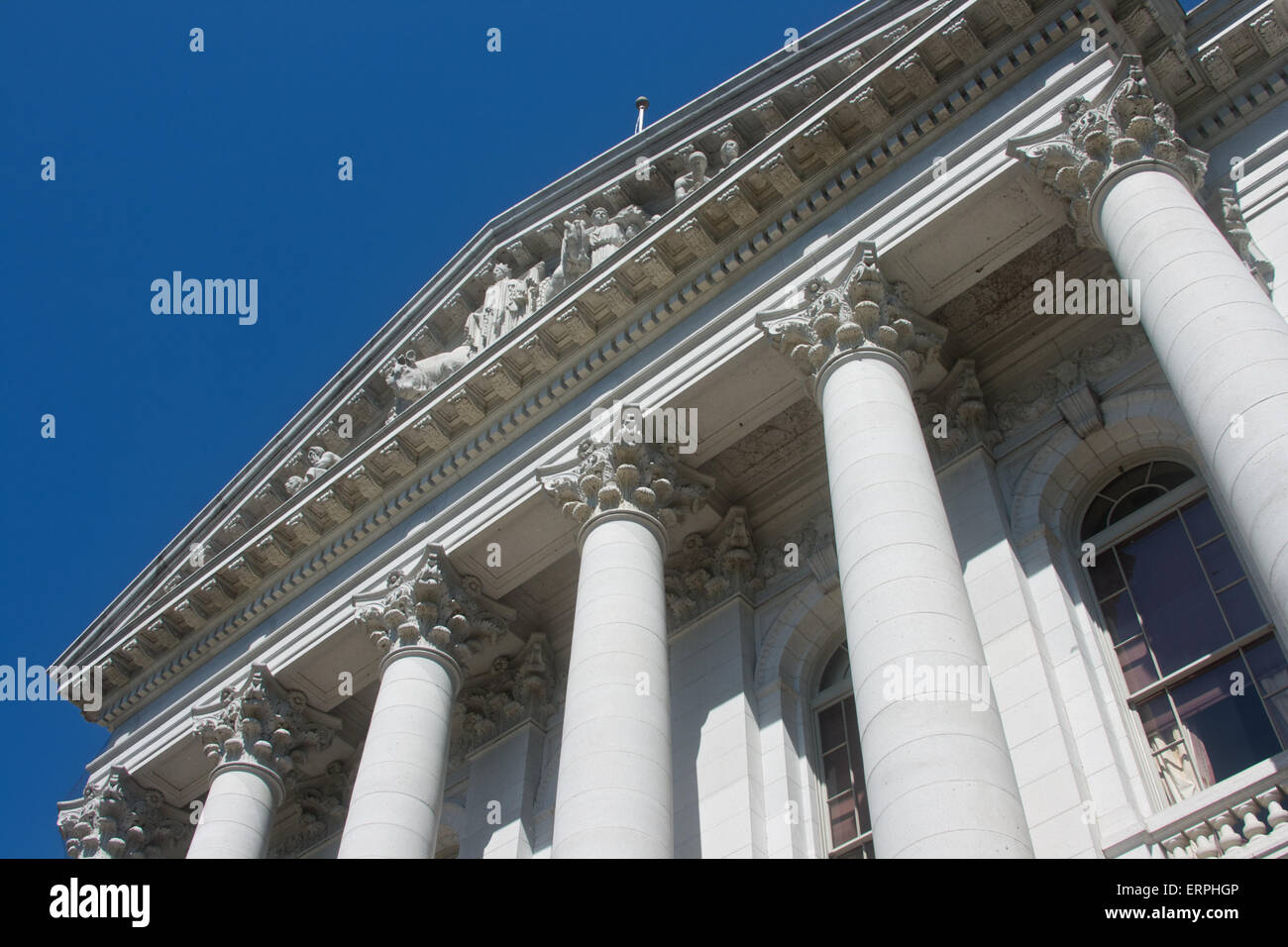 Columns from the Wisconsin state capital, Madison Wisconsin Stock Photo ...