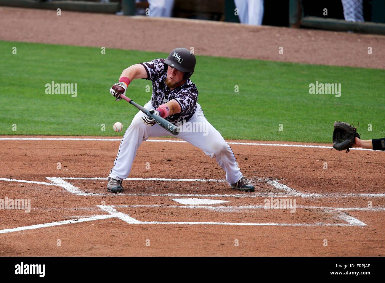 Fayetteville, AR. 6th June, 2015. Missouri State catcher Matt Fultz #25 ...