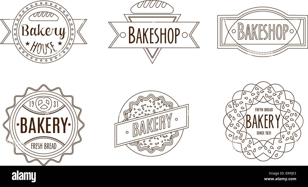 Collection of vintage retro bakery logo Stock Vector Image & Art - Alamy