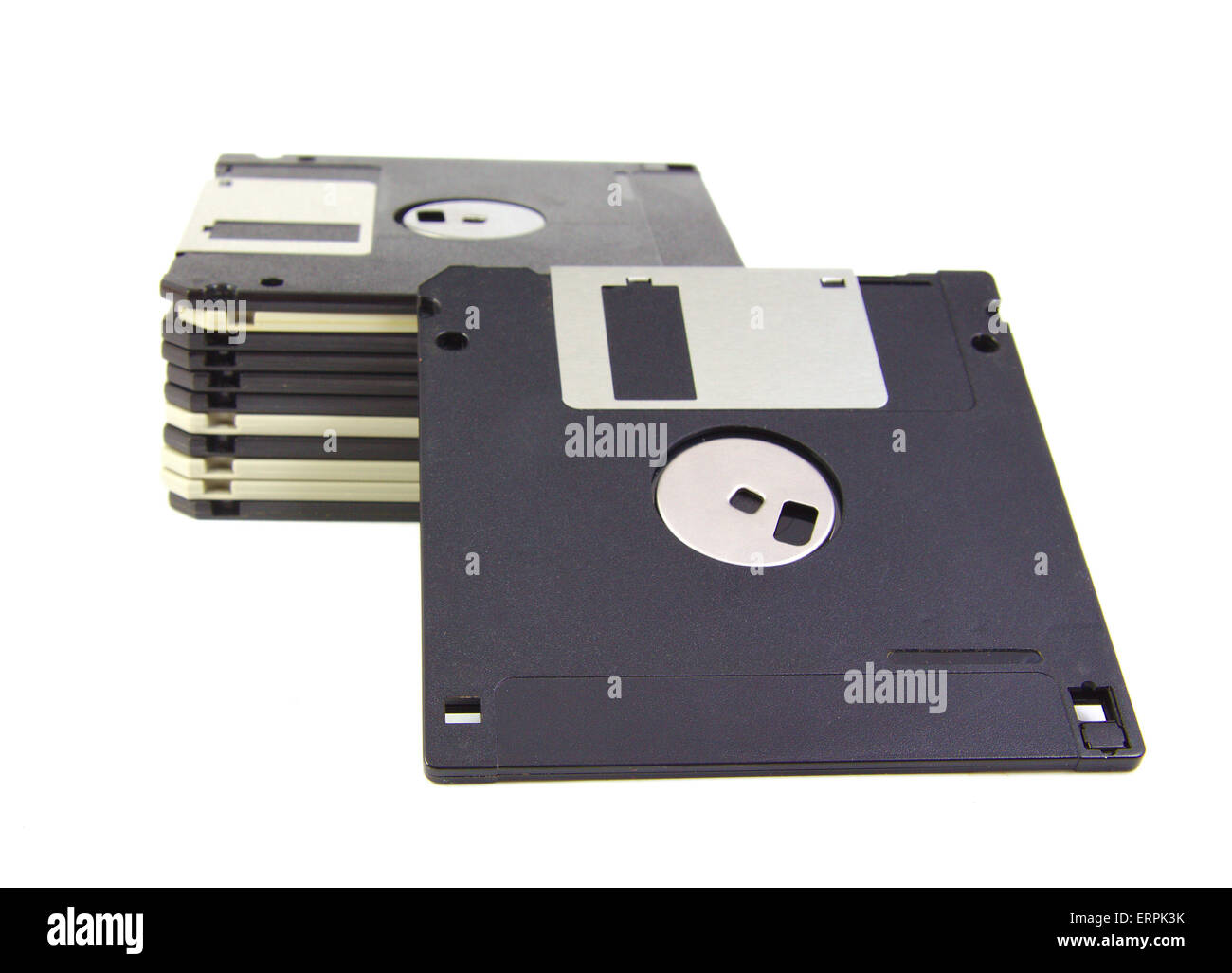 Old diskettes isolated on a white background Stock Photo - Alamy